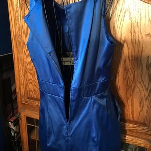 BCX | Dresses | Royal Blue Satin Slim Fitting Dress | Poshmark